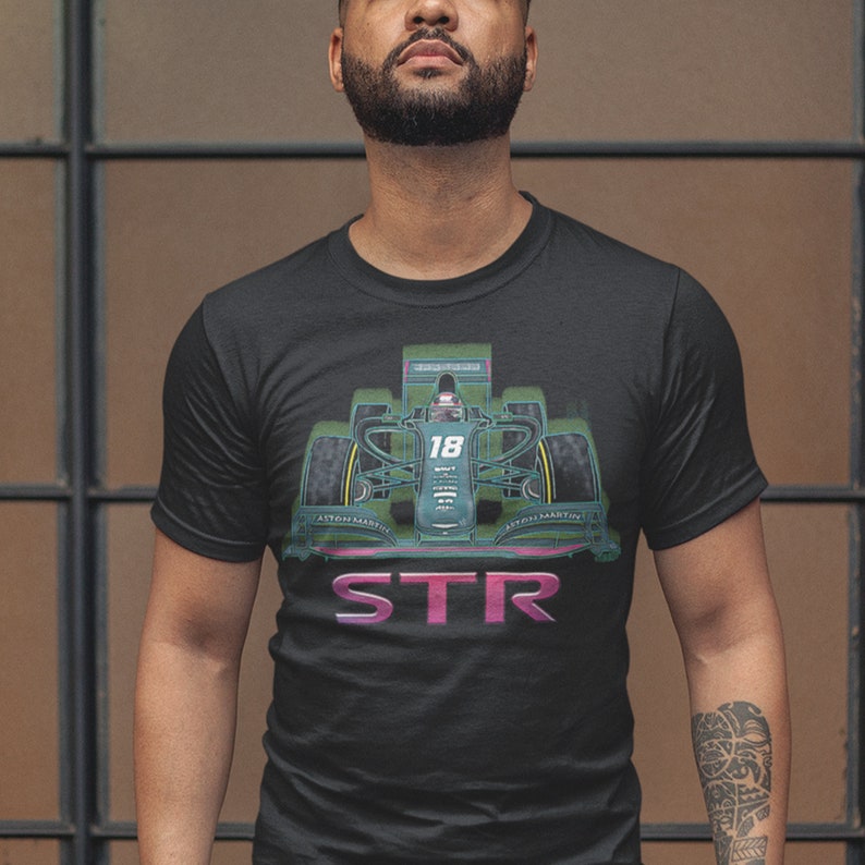 Lance Stroll F1 T-shirt: Aston Martin Racing Art Tee - Etsy