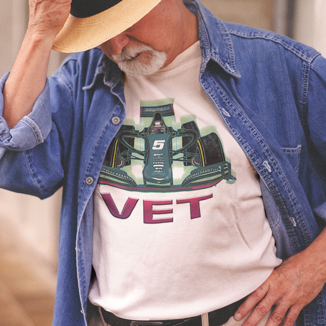 Sebastian Vettel Shirt Aston Martin Racing Car 5 Formula One - Etsy