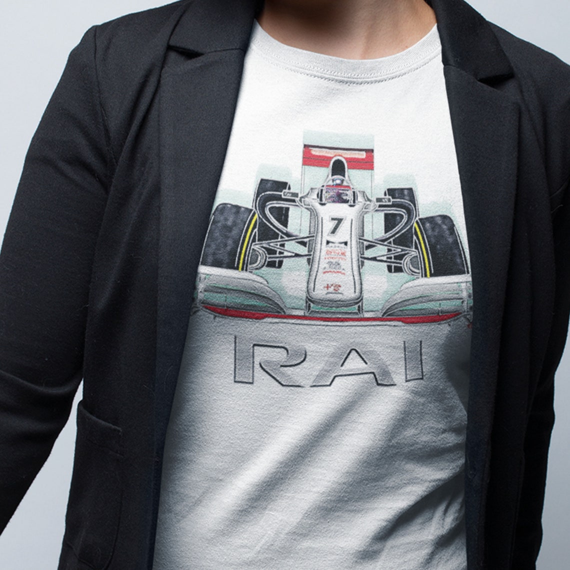 Kimi Raikkonen F1 Shirt Alfa Romeo Formula One Art Racing - Etsy