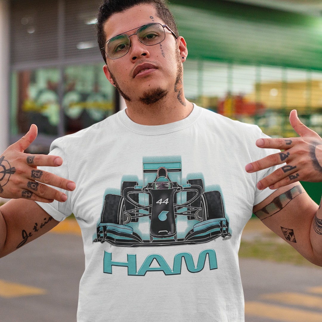 Lewis Hamilton Shirt, Mercedes Amg F1 Fan Gift, Racing Car 44 Print ...