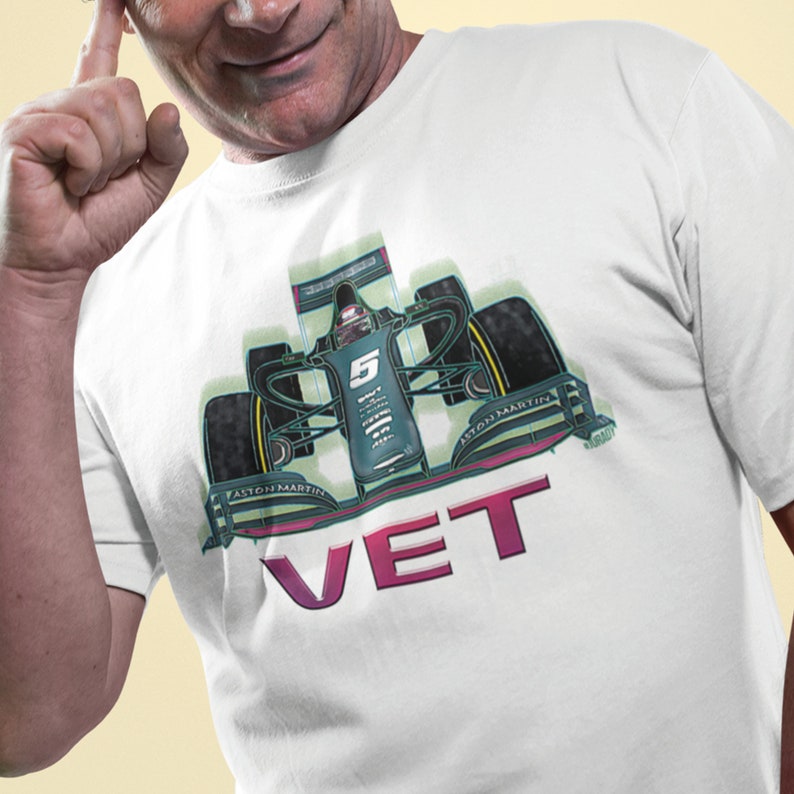 Sebastian Vettel Shirt: Aston Martin Racing F1 Art Tee - Etsy