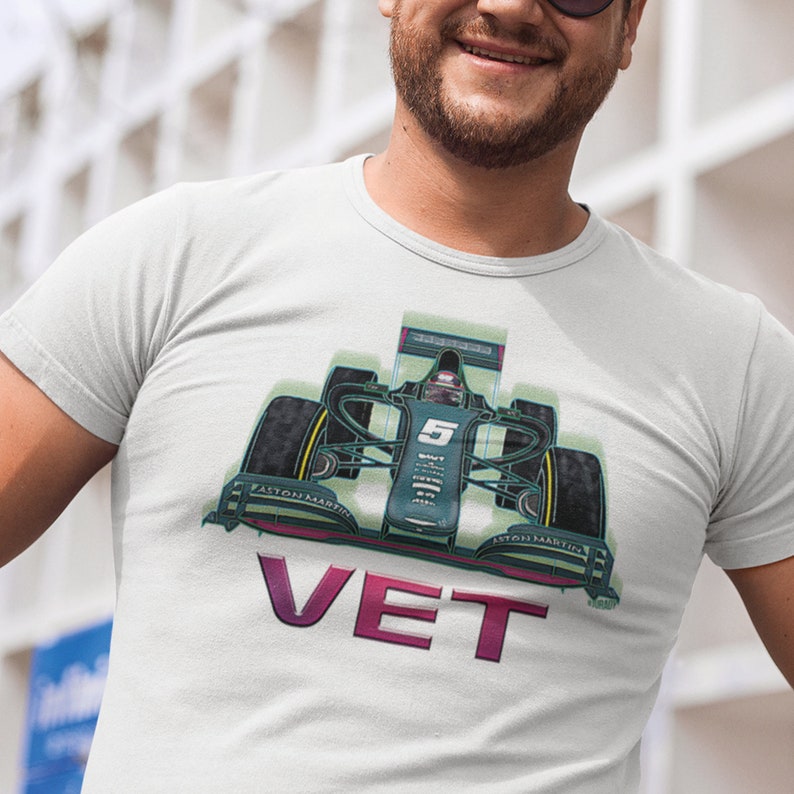 Sebastian Vettel Shirt: Aston Martin Racing F1 Art Tee - Etsy