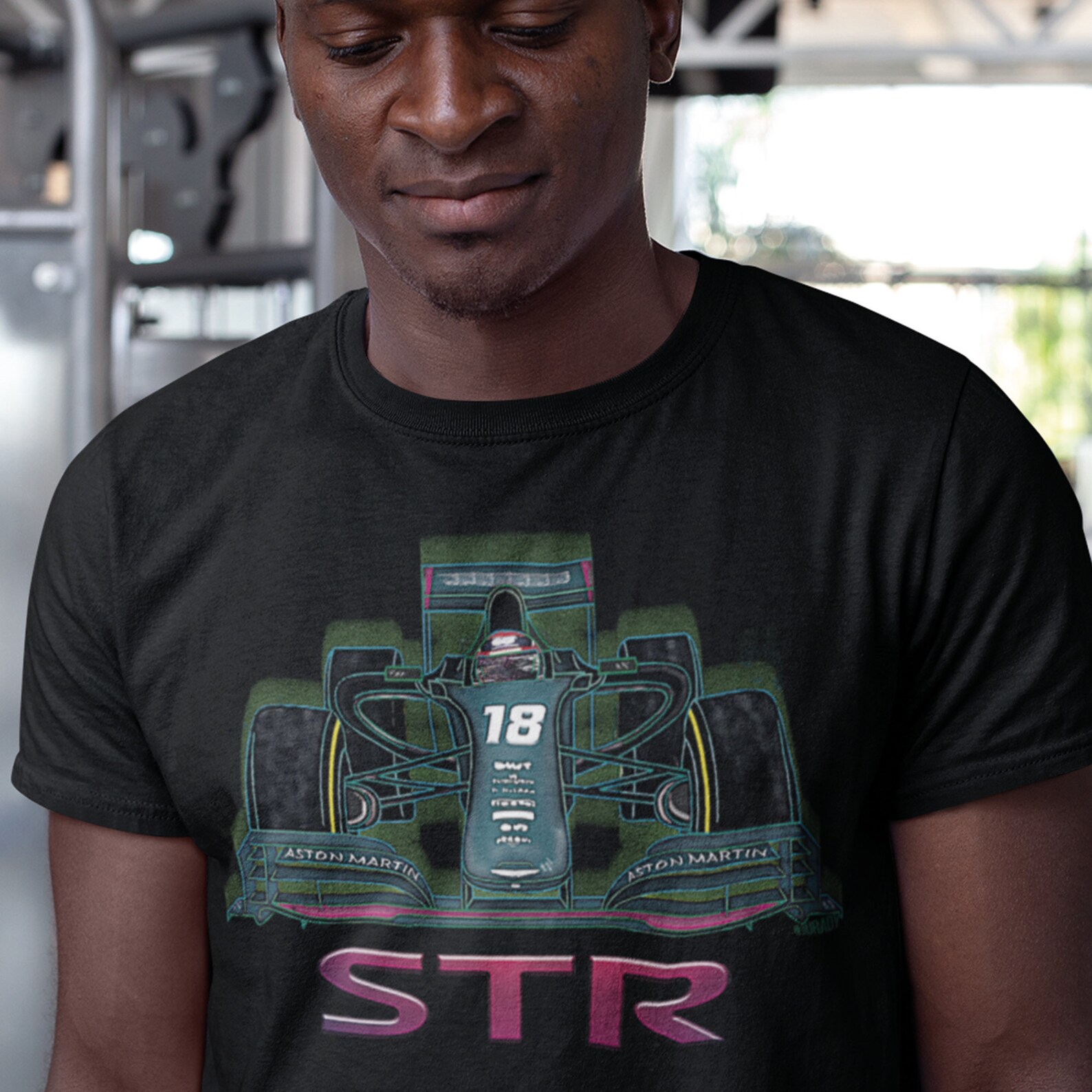 Lance Stroll F1 T-shirt: Aston Martin Racing Art Tee - Etsy