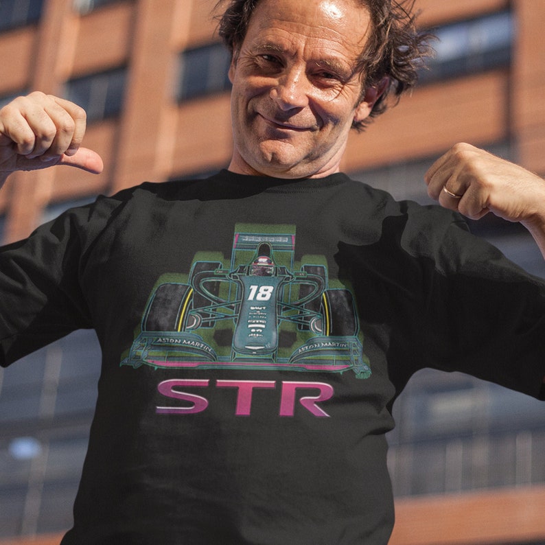 Lance Stroll F1 T-shirt: Aston Martin Racing Art Tee - Etsy