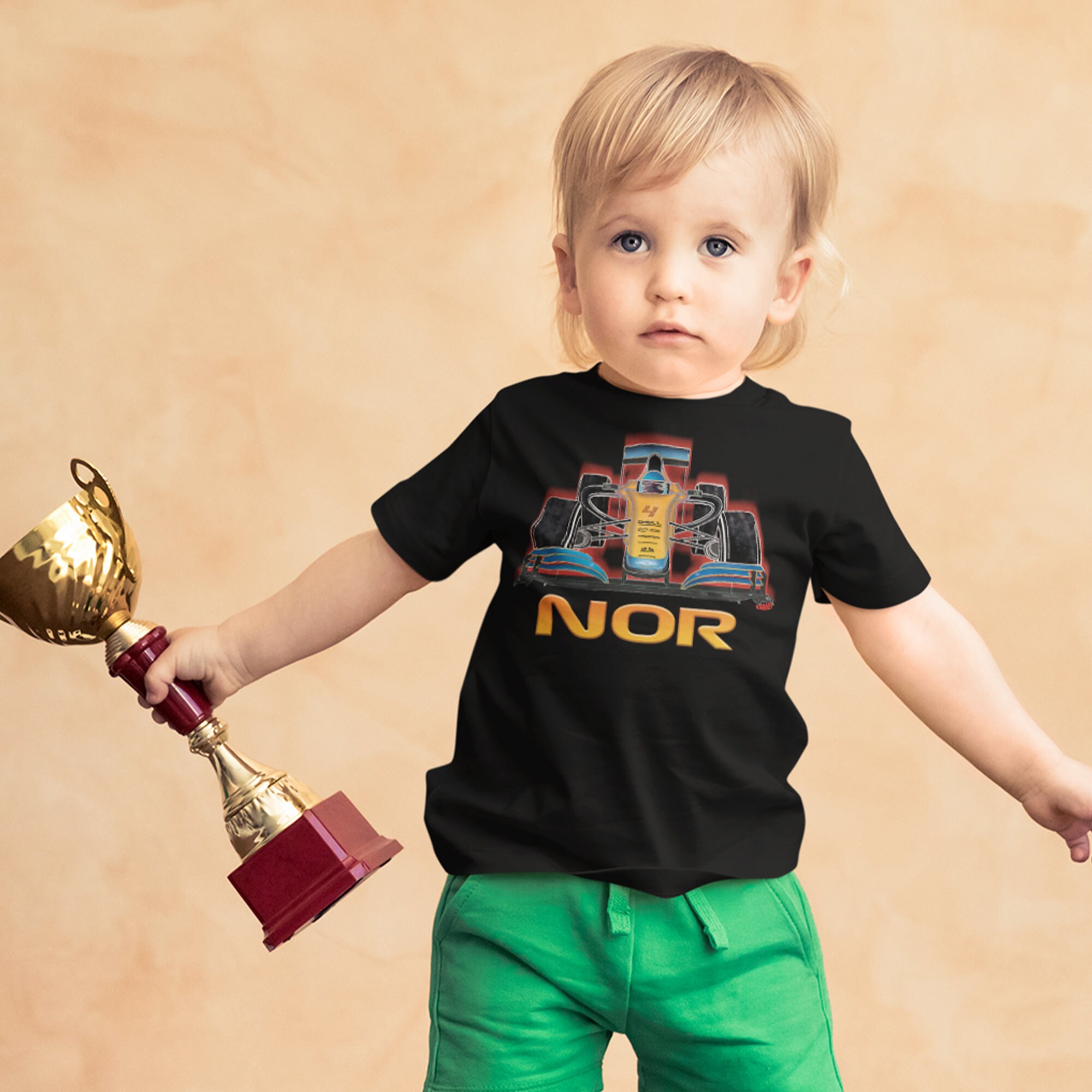 Formula One Kids T-shirt Lando Norris T-shirt Short Sleeve T-shirts ...