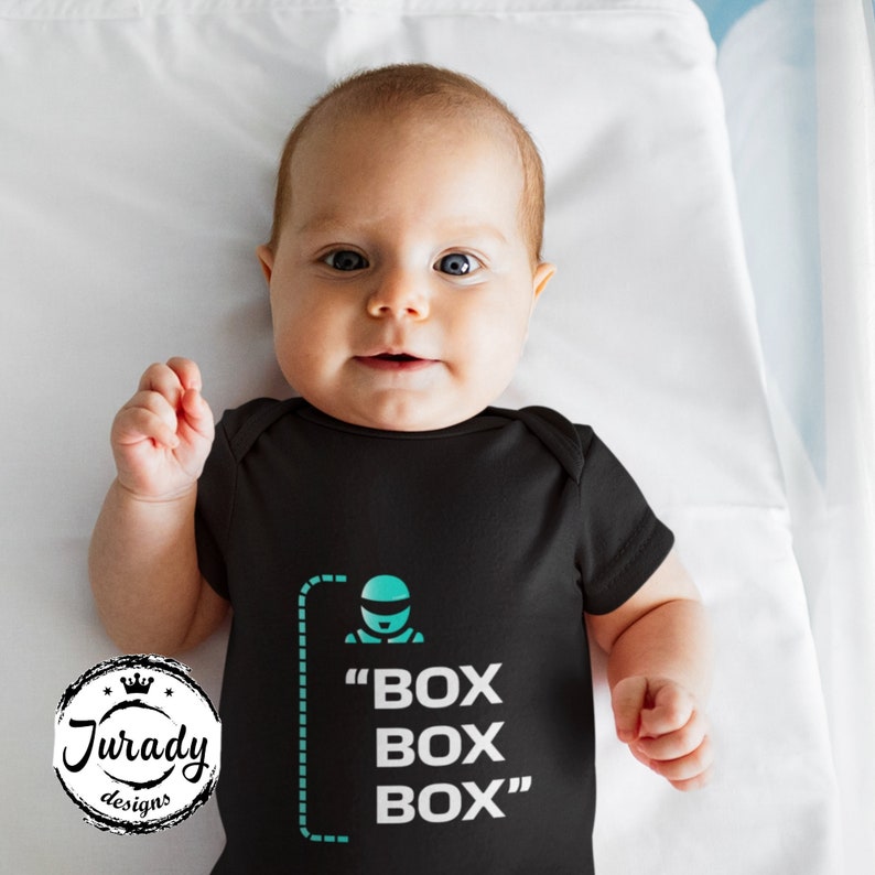 Box Box Box Baby Onesie Mercedes F1 Team Tribute for Infants Perfect Gift for Lewis Hamilton ...