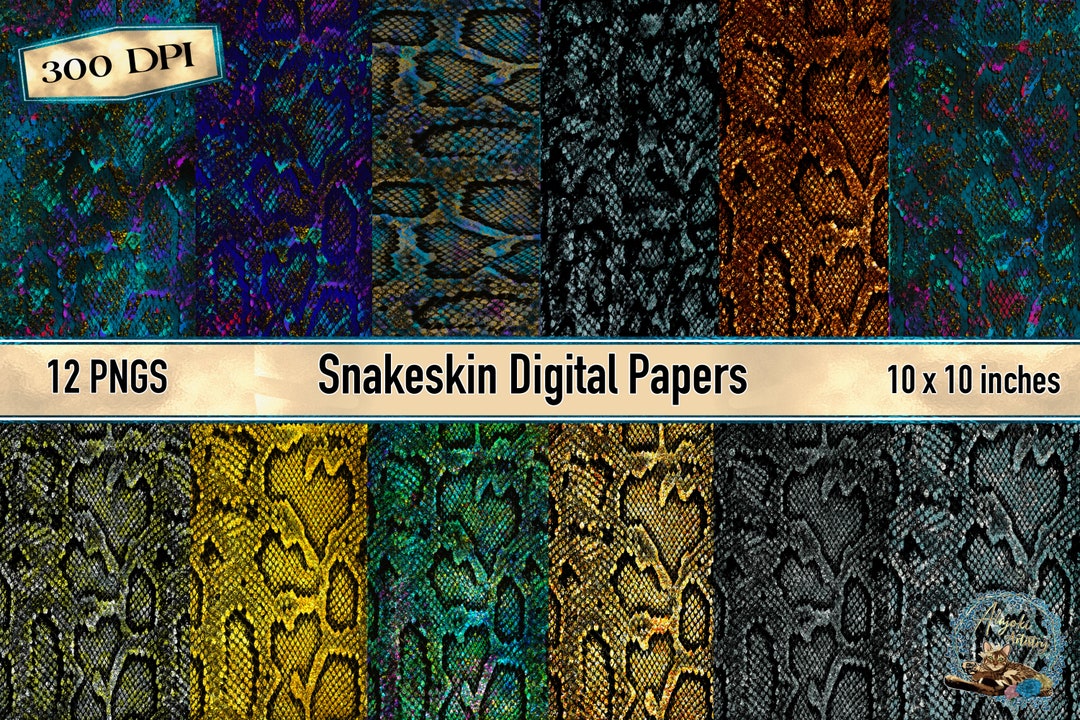 Snakeskin Digital Papers - Etsy