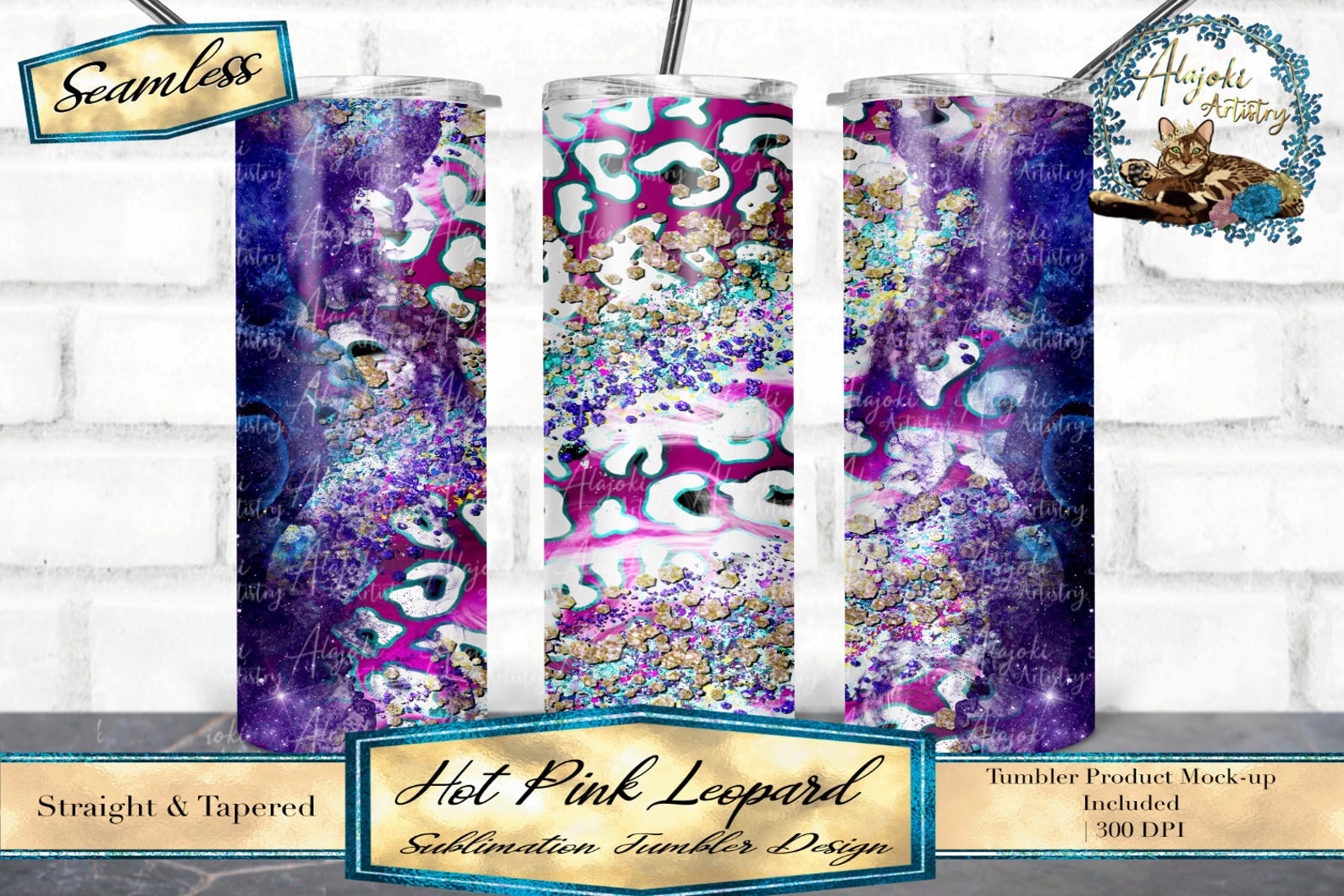Hot Pink Leopard Sublimation Tumbler Design - Etsy