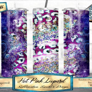 Hot Pink Leopard Sublimation Tumbler Design - Etsy