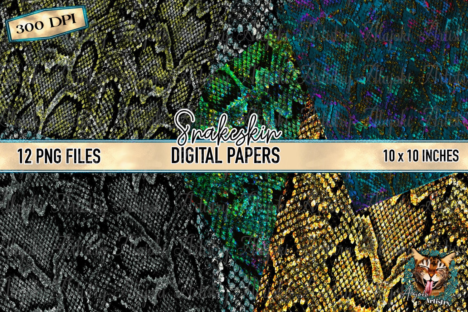 Snakeskin Digital Papers - 12 PNG Snakeskin Textures - Etsy
