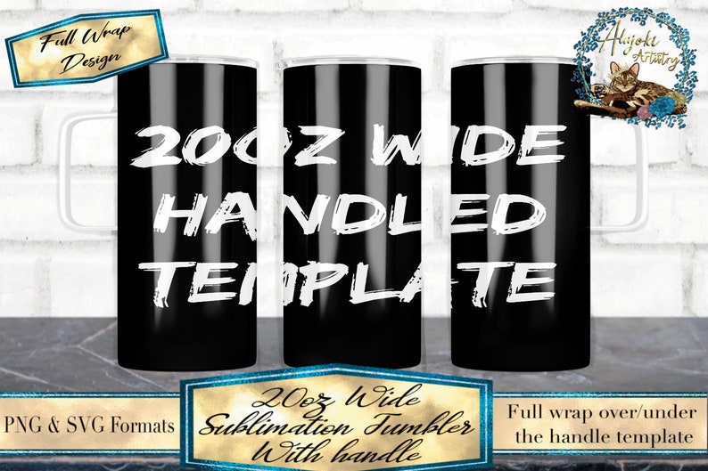 20oz Wide Skinny Tumbler Handle Template - Etsy