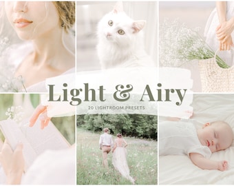 10 Light and Airy Lightroom Presets, Bright Crisp Presets, Natural Light Photo Filter, Mobile ...