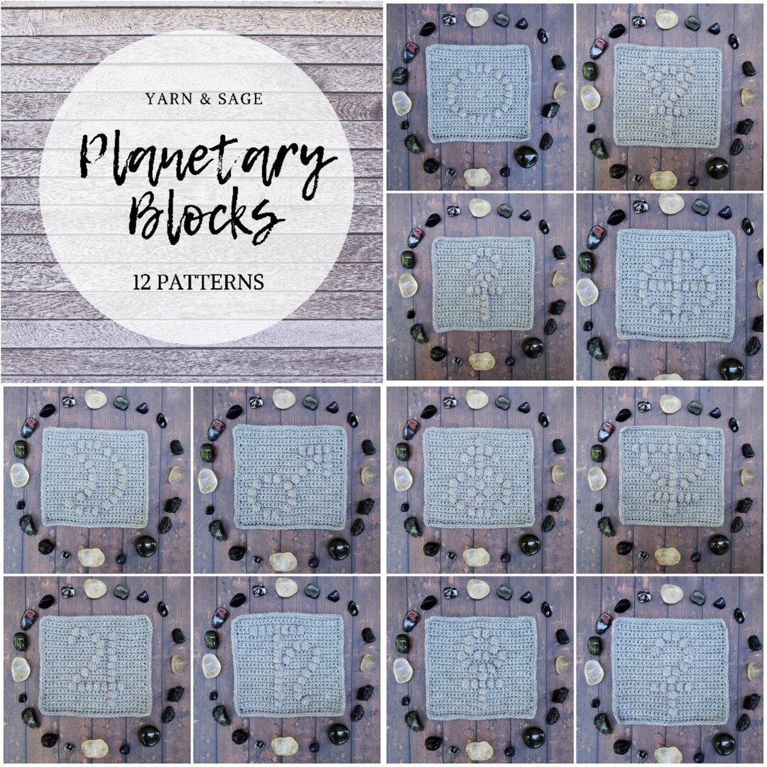 Planetary Blocks PDF Crochet Pattern Bundle - Etsy