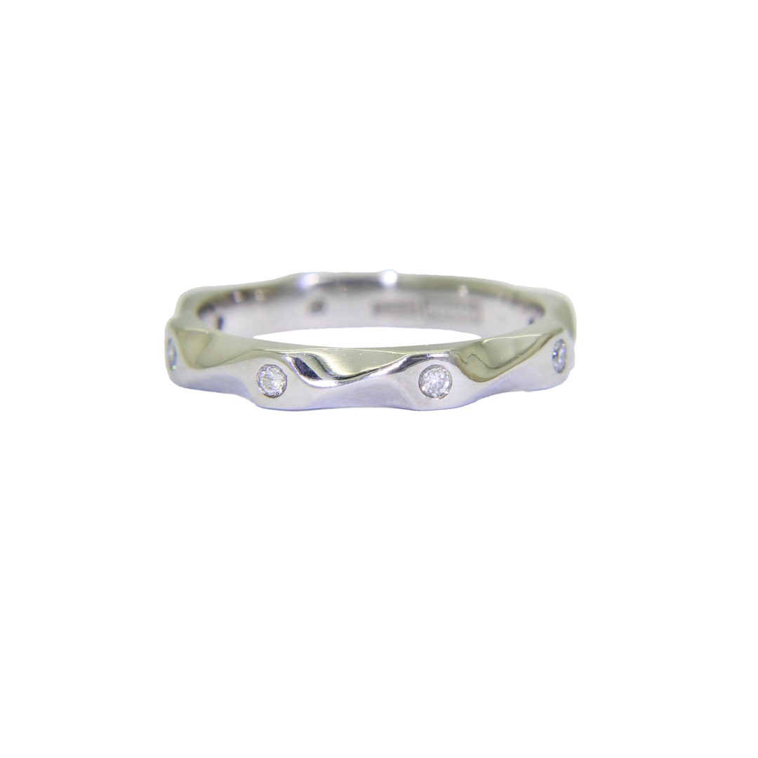 Palladium Natural Diamond Full Eternity Ring Size 6 1/4 - M - Etsy