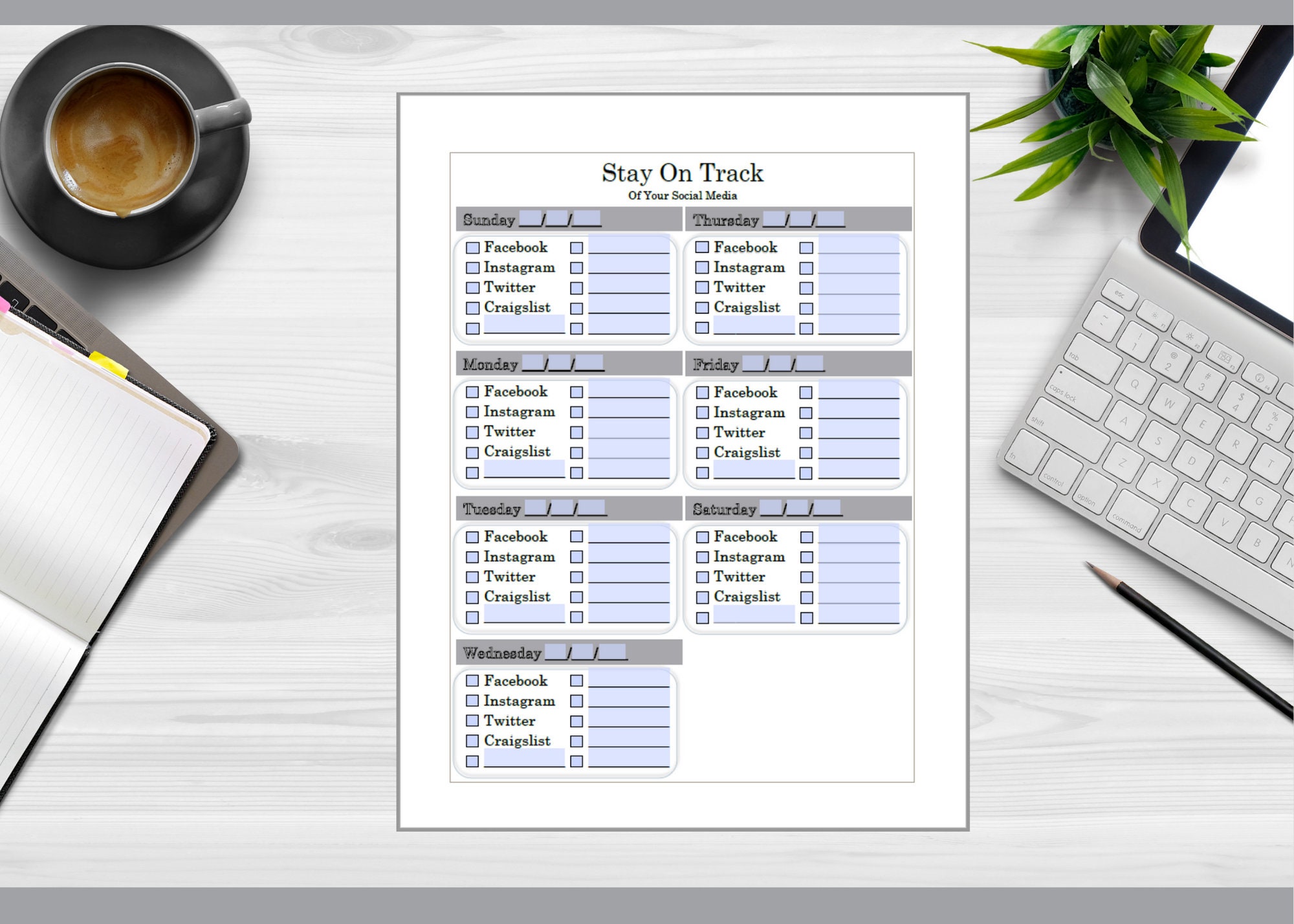 Real Estate Agent Weekly Social Media Tracker | Classic Happy Planner ...