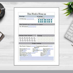 Real Estate Agent Planner Package Weekly, Monthly and Yearly Wrap up ...