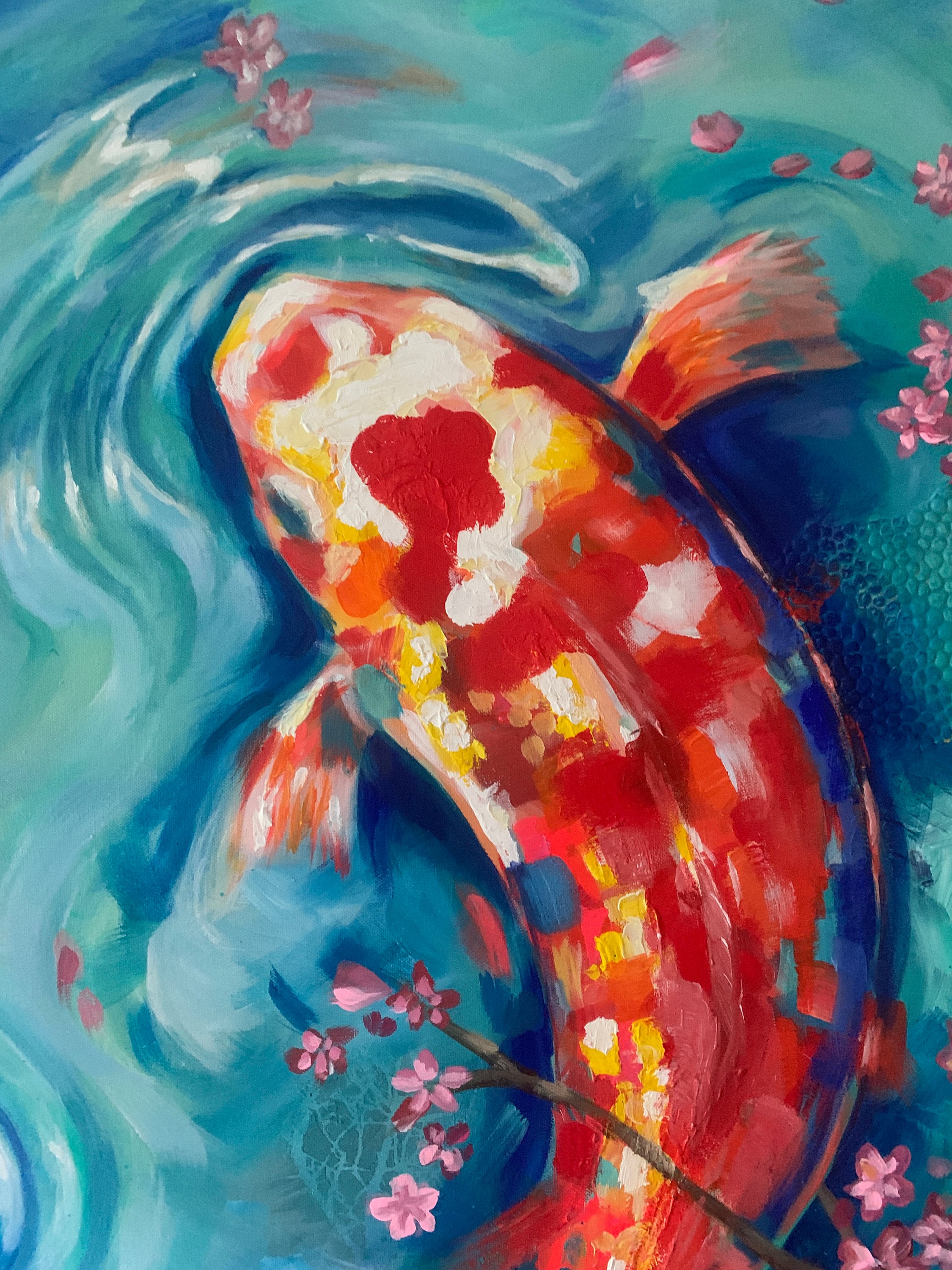 Colorful Koi Fish Art