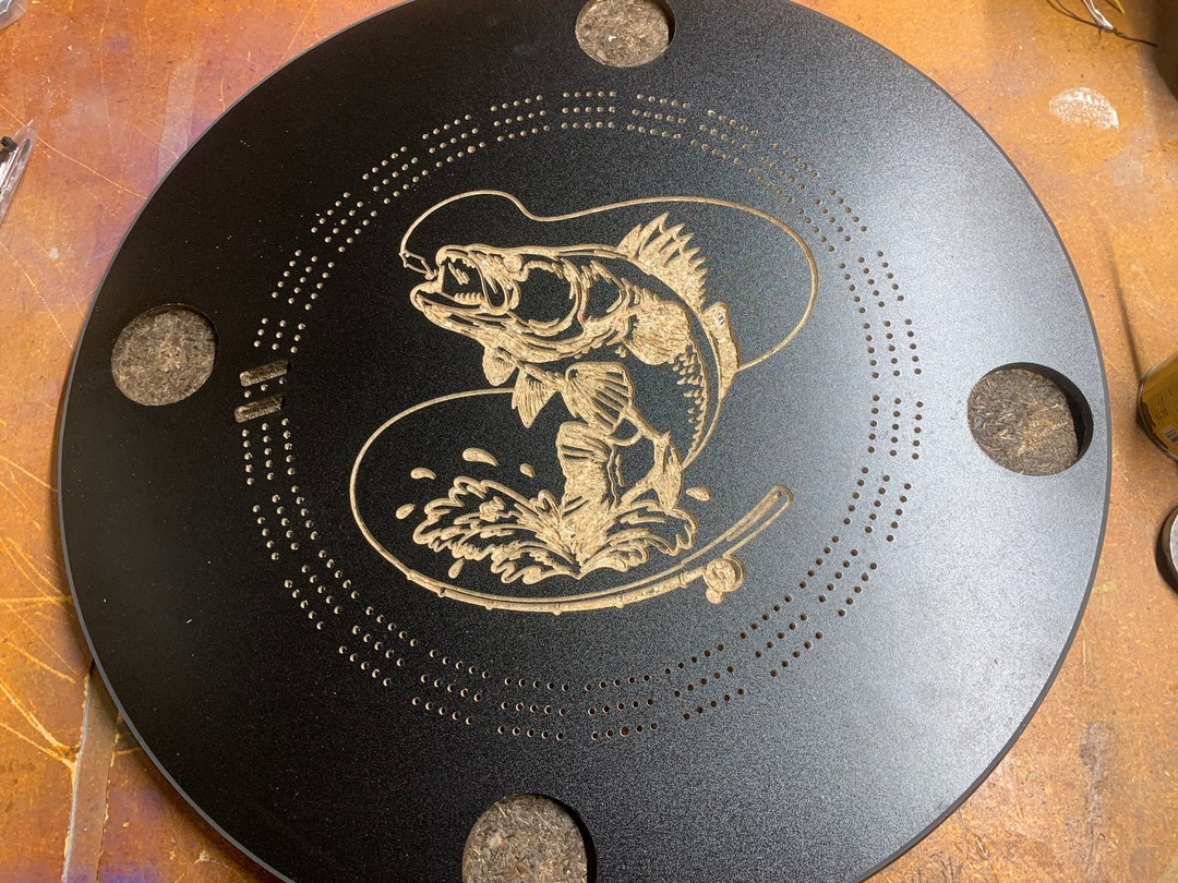 24 Inch Round Fish House Cribbage Board - Etsy