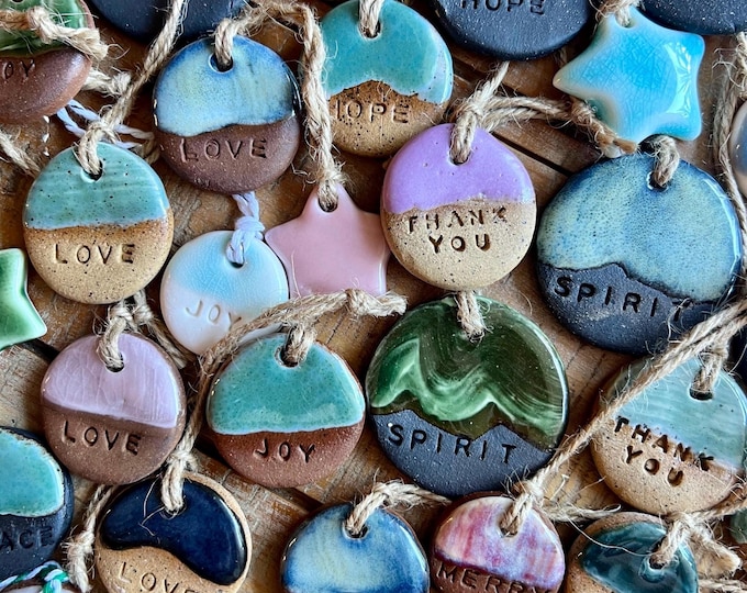 Handmade Ceramic Gift Tags: Eco-friendly Clay Keepsakes -“surprise Me ...