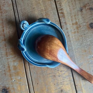 Handmade Blue Manatee/sea Cow Spoon Rest With Stamped have a - Etsy