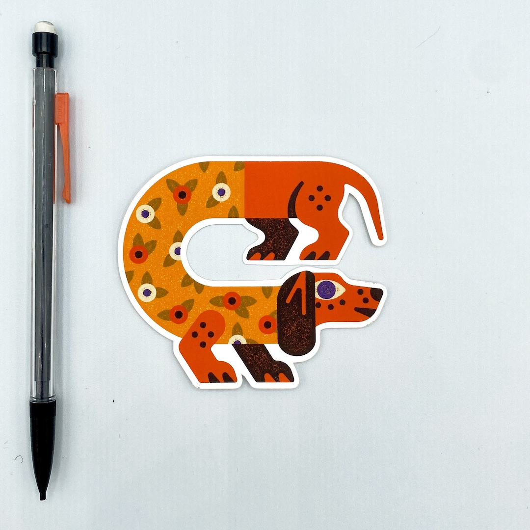 Floral Dachshund Sticker, Wiener Dog Decal - Etsy