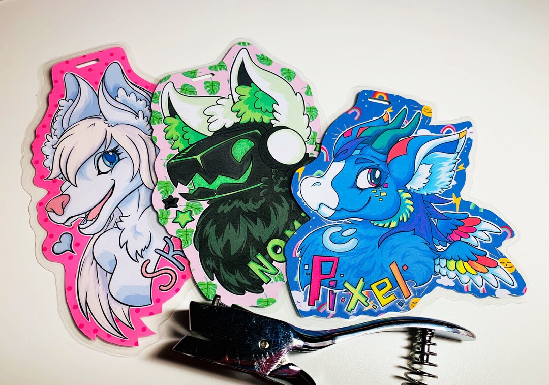 Insignia de foto de cabeza Furry Fursona digital personalizada - Etsy ...