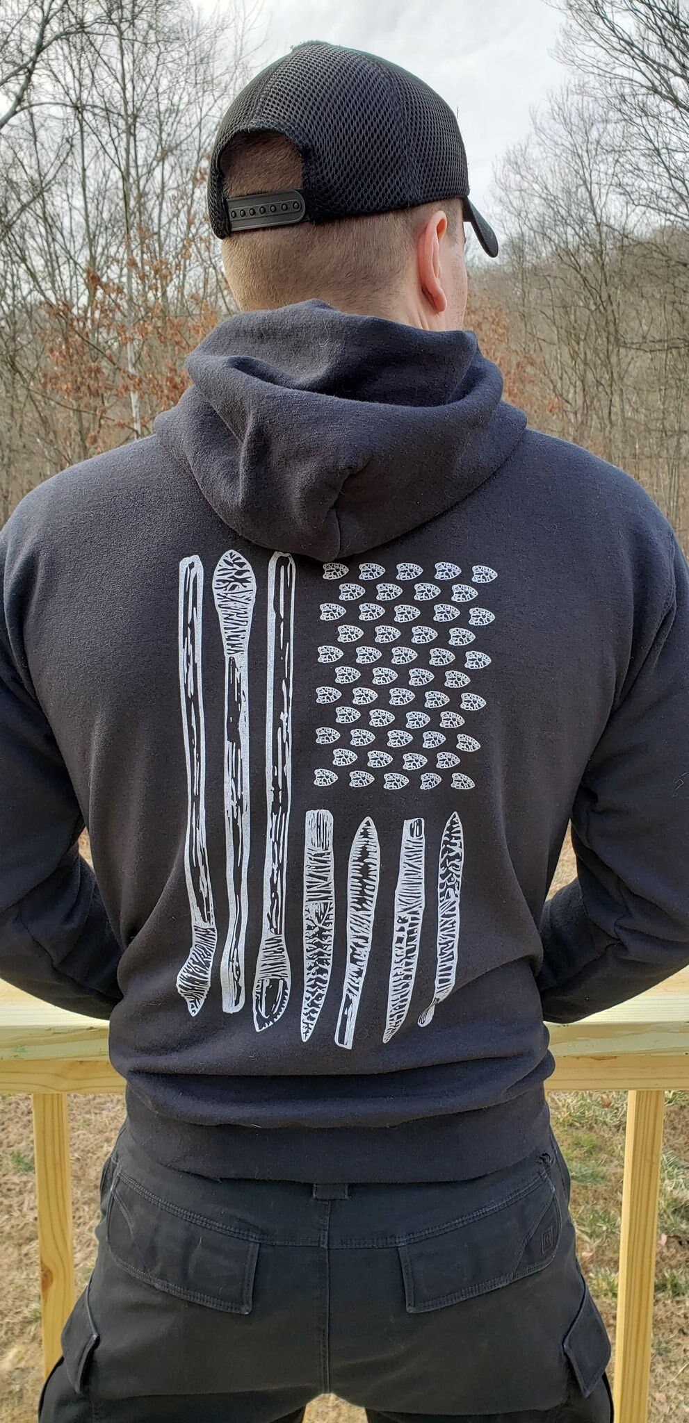 Flint Flag of America Hoodie / Not so Civilized / Flint Knapper Gift - Etsy