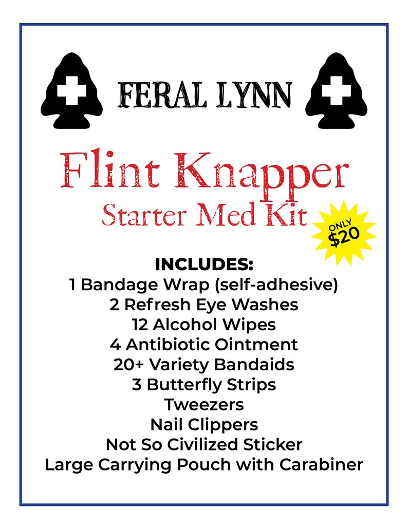 FERAL LYNN Flint Knapper Starter Medical Kit - Etsy