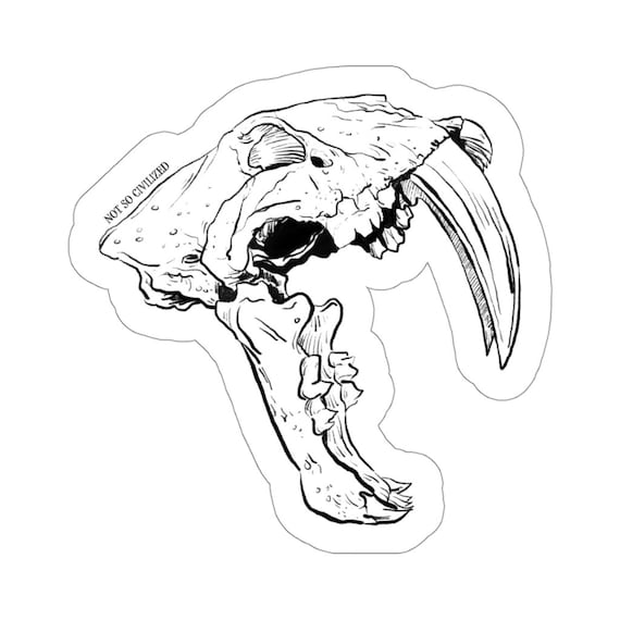 Saber Tooth Sticker / Smilodon / Caveman / Sabre-toothed - Etsy