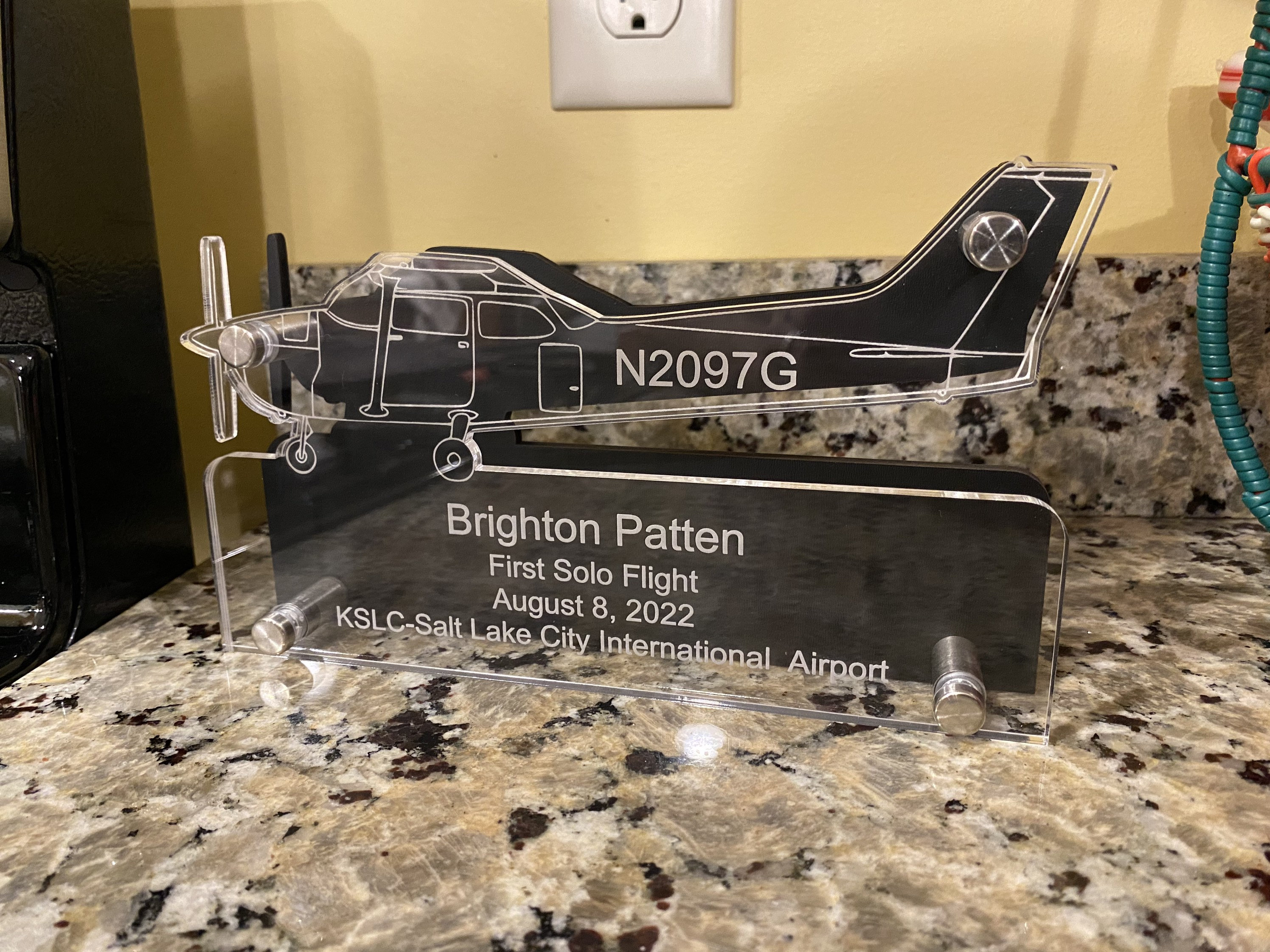 Plexiglass Pilot Plaque Award Custom - Etsy