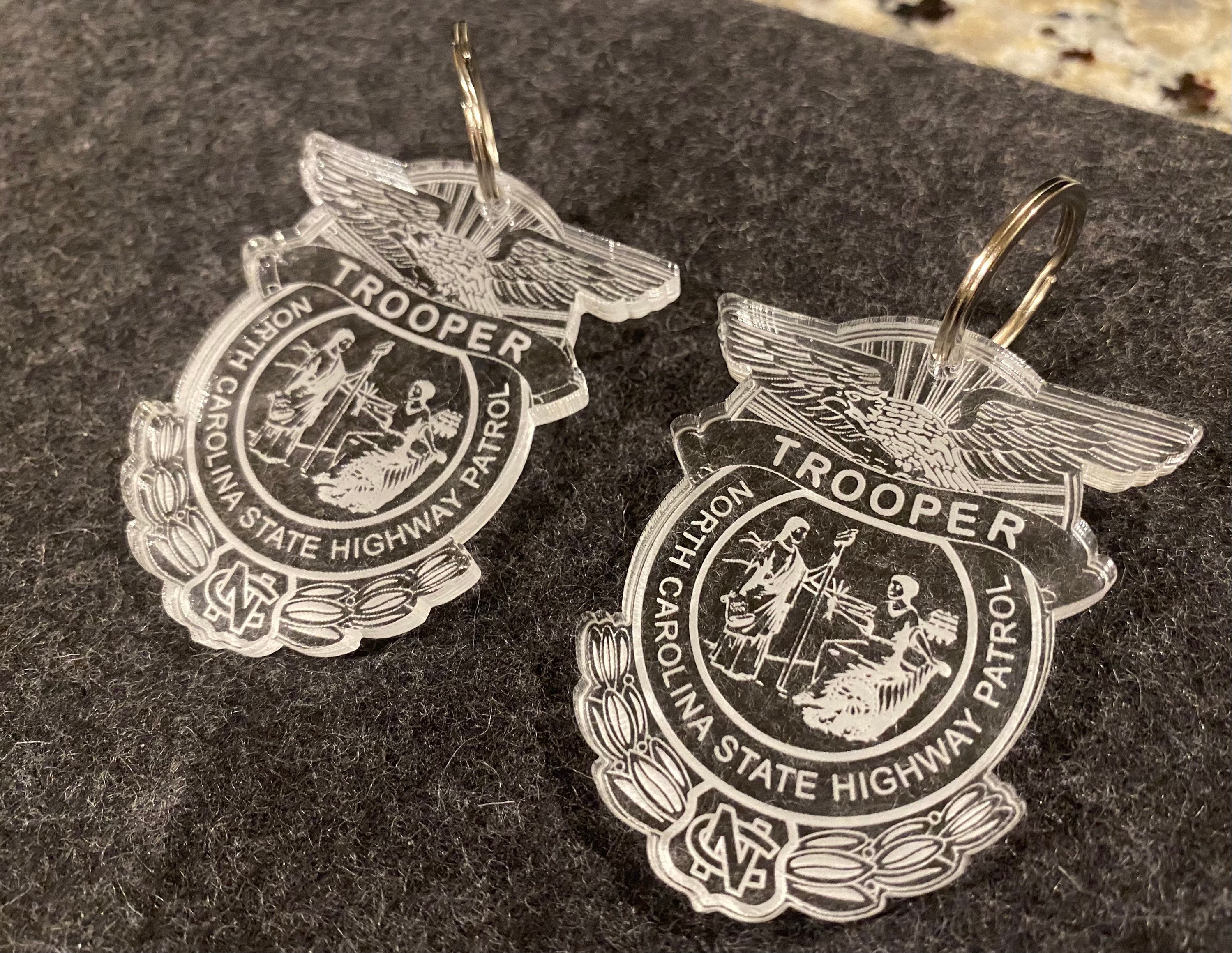 North Carolina, NCHP, State Highway Patrol, Keychain, Academy ...