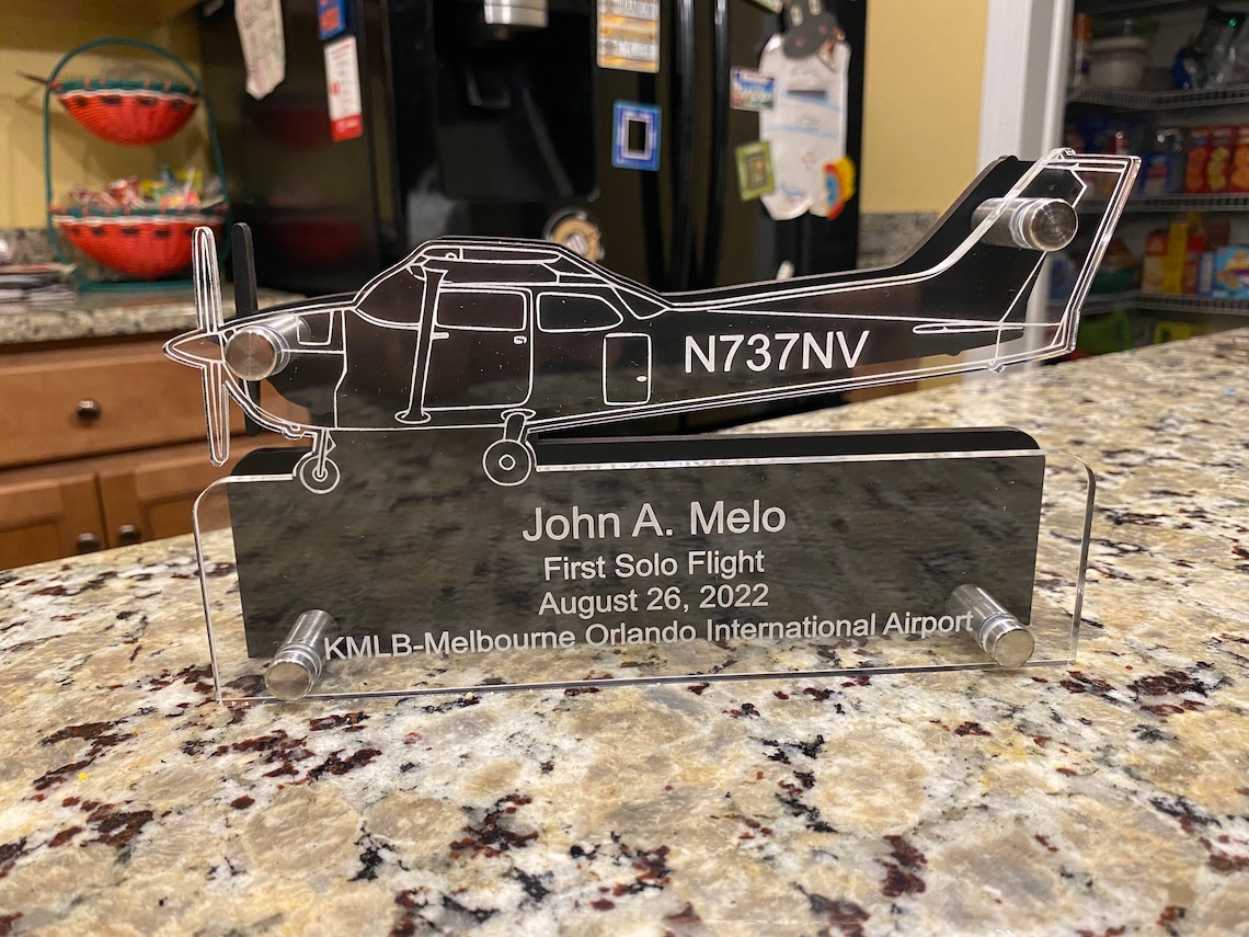Plexiglass Pilot Plaque Award Custom - Etsy