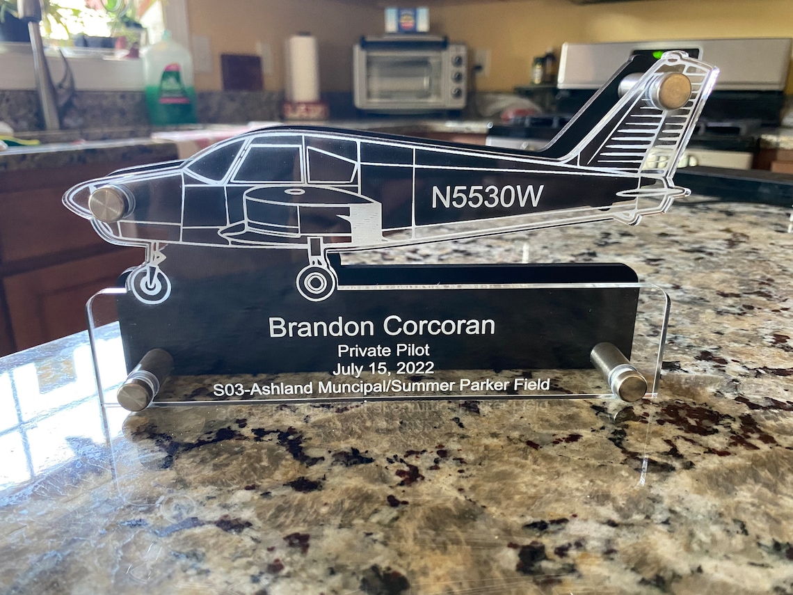 Plexiglass Pilot Plaque Award Custom - Etsy