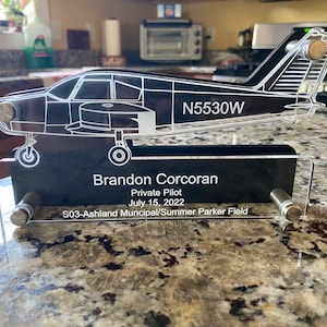 Plexiglass Pilot Plaque Award Custom - Etsy