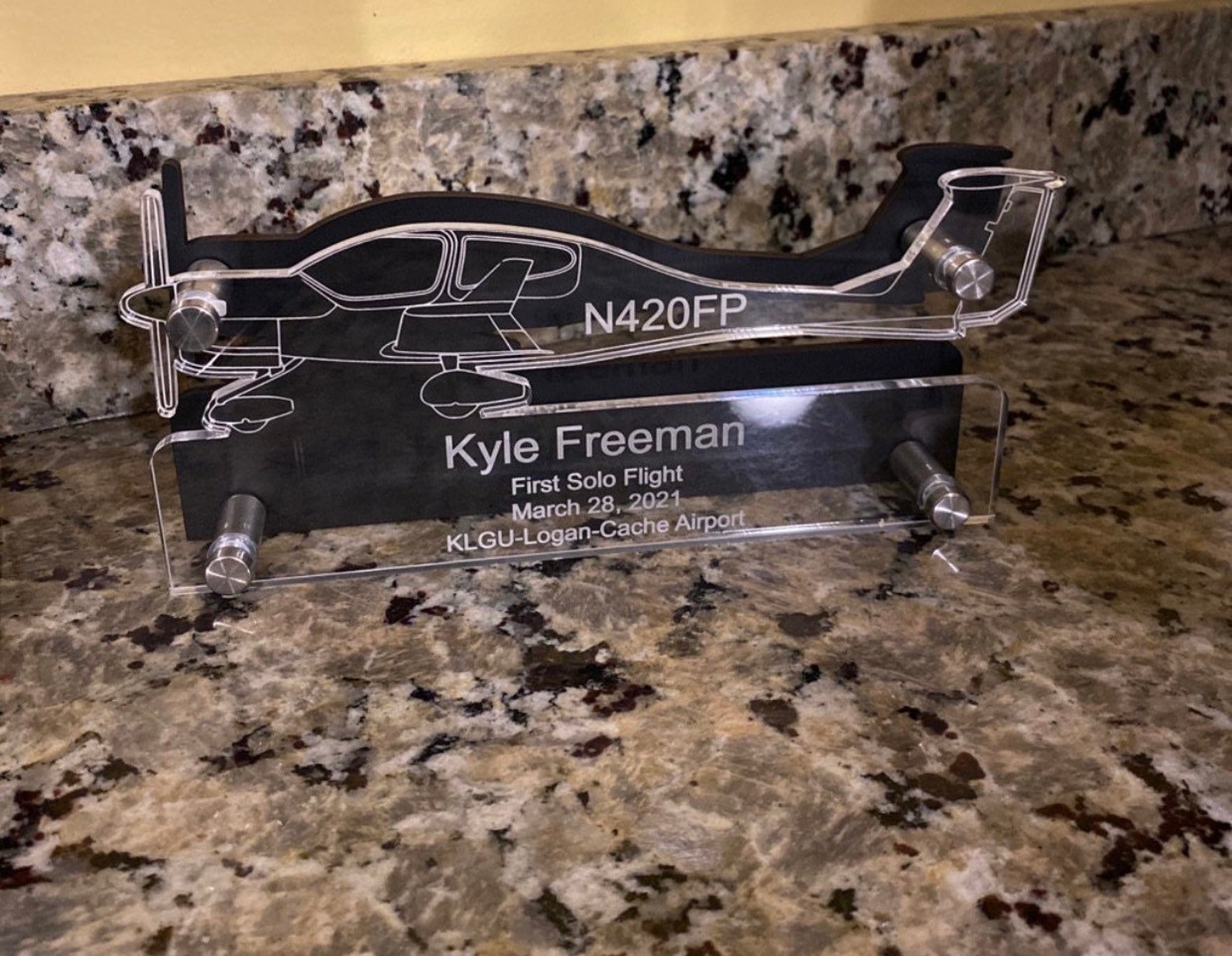 Plexiglass Pilot Plaque Award Custom - Etsy