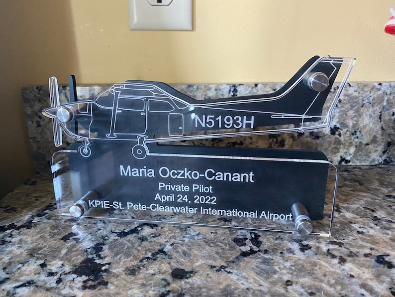 Plexiglass Pilot Plaque Award Custom - Etsy