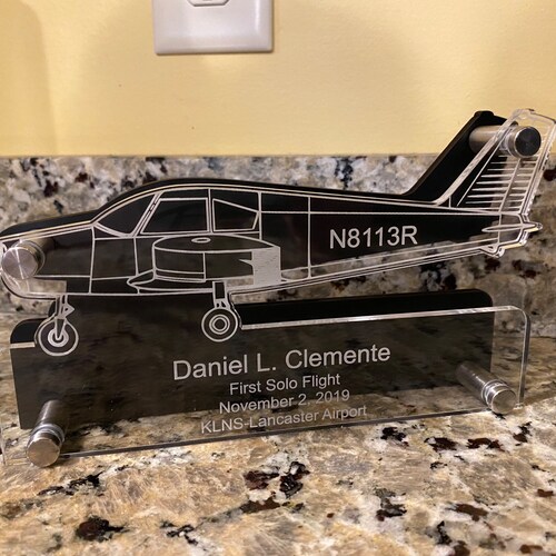 Plexiglass Pilot Plaque Award Custom - Etsy