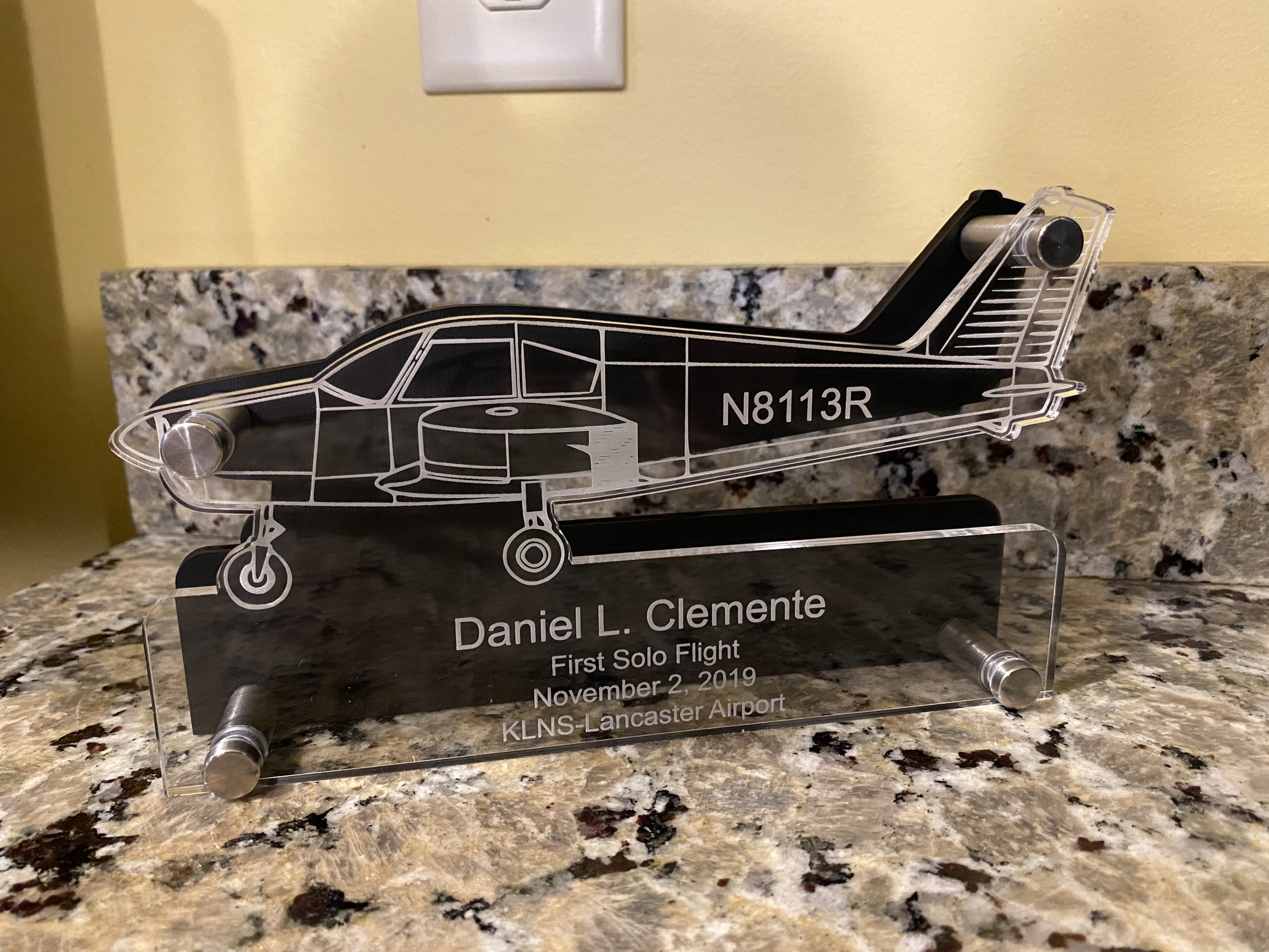 Plexiglass Pilot Plaque Award Custom - Etsy