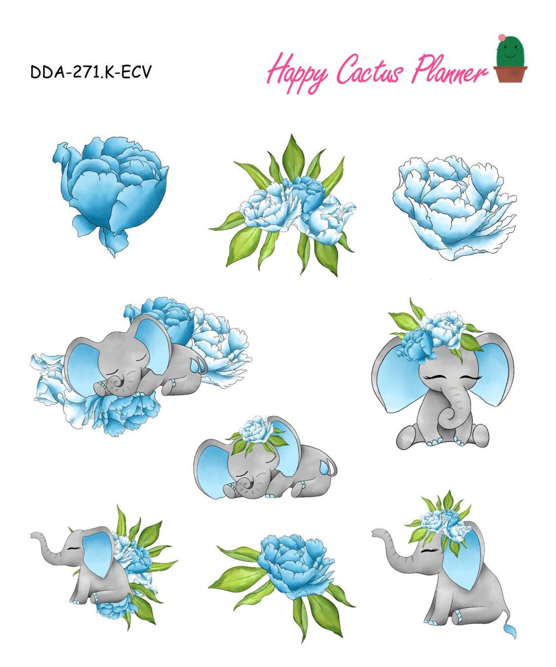 Baby Elephant Planner Stickers - Etsy