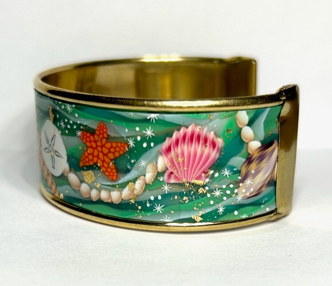 Mermaid Sea Shell Cuff Bracelet - Etsy
