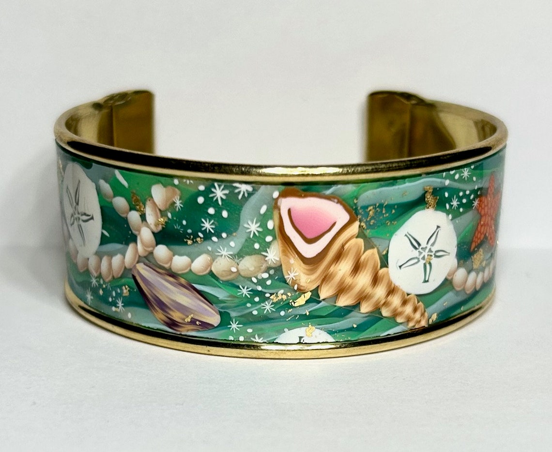 Mermaid Sea Shell Cuff Bracelet - Etsy