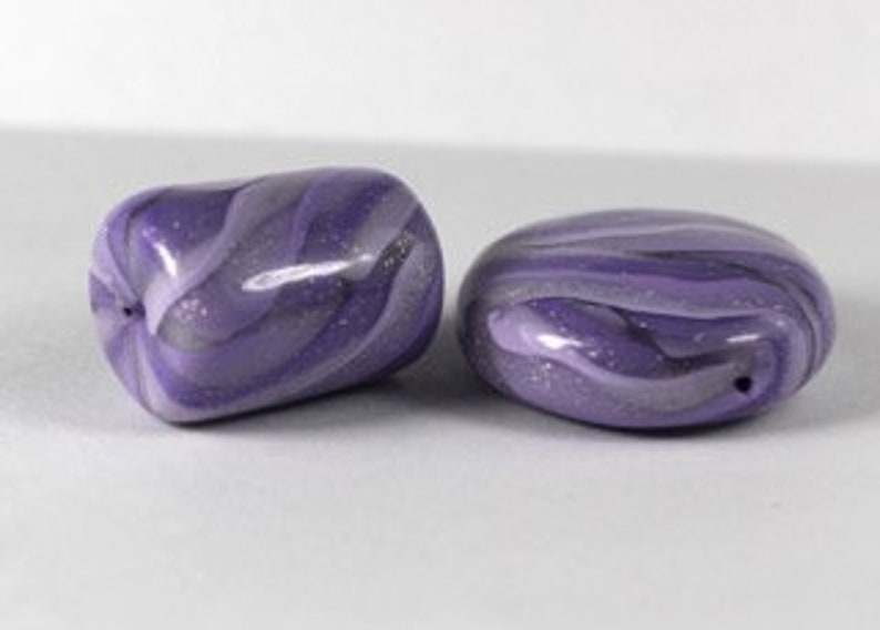 Polymer Clay Glitter Ribbon Beads - Etsy