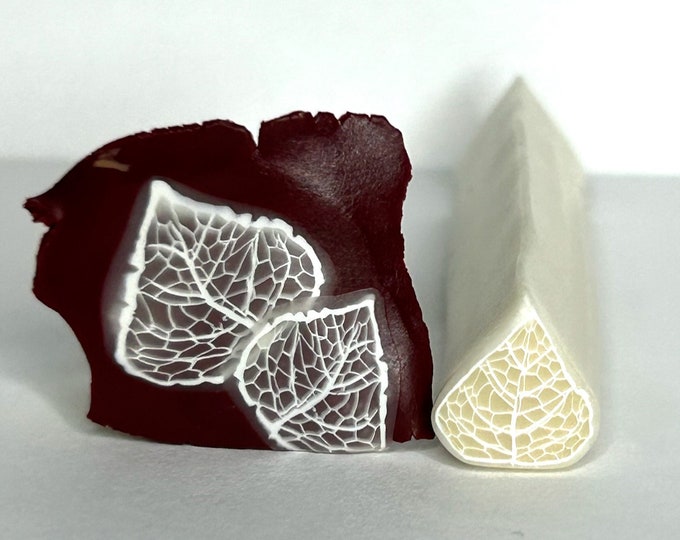 Raw Polymer Clay White Skeletal Aspen Leaf Cane in Translucent - Etsy