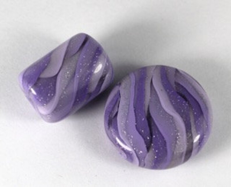 Polymer Clay Glitter Ribbon Beads - Etsy