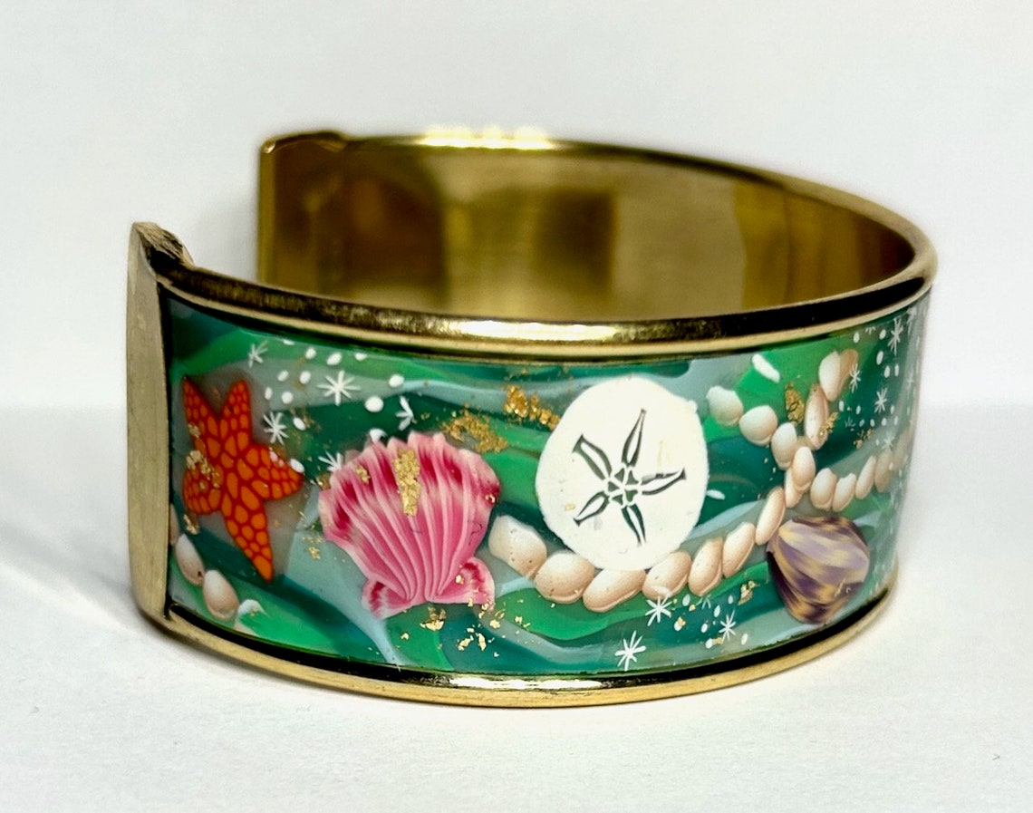 Mermaid Sea Shell Cuff Bracelet - Etsy