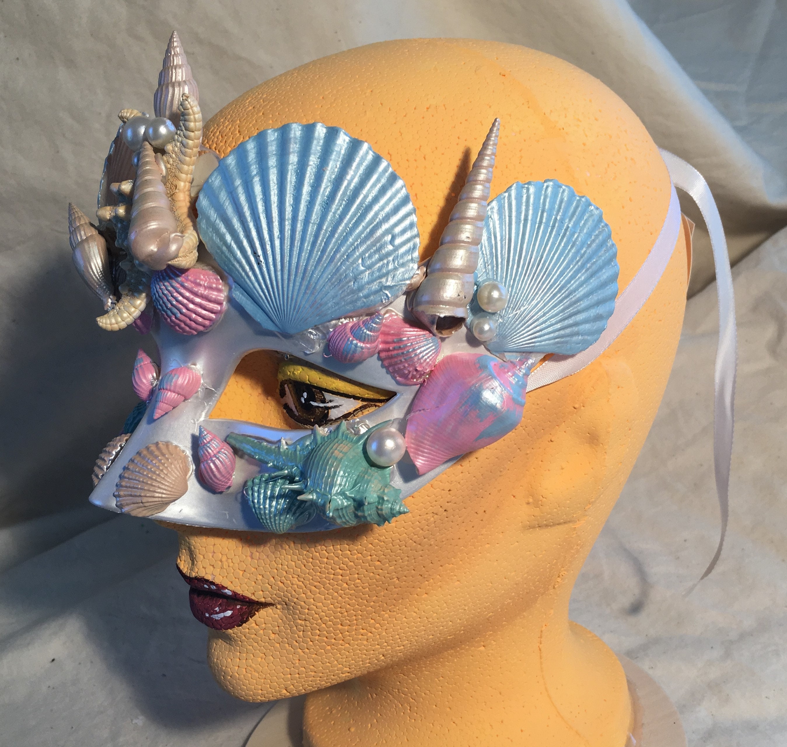 Mermaid Mask, Colorful - Etsy