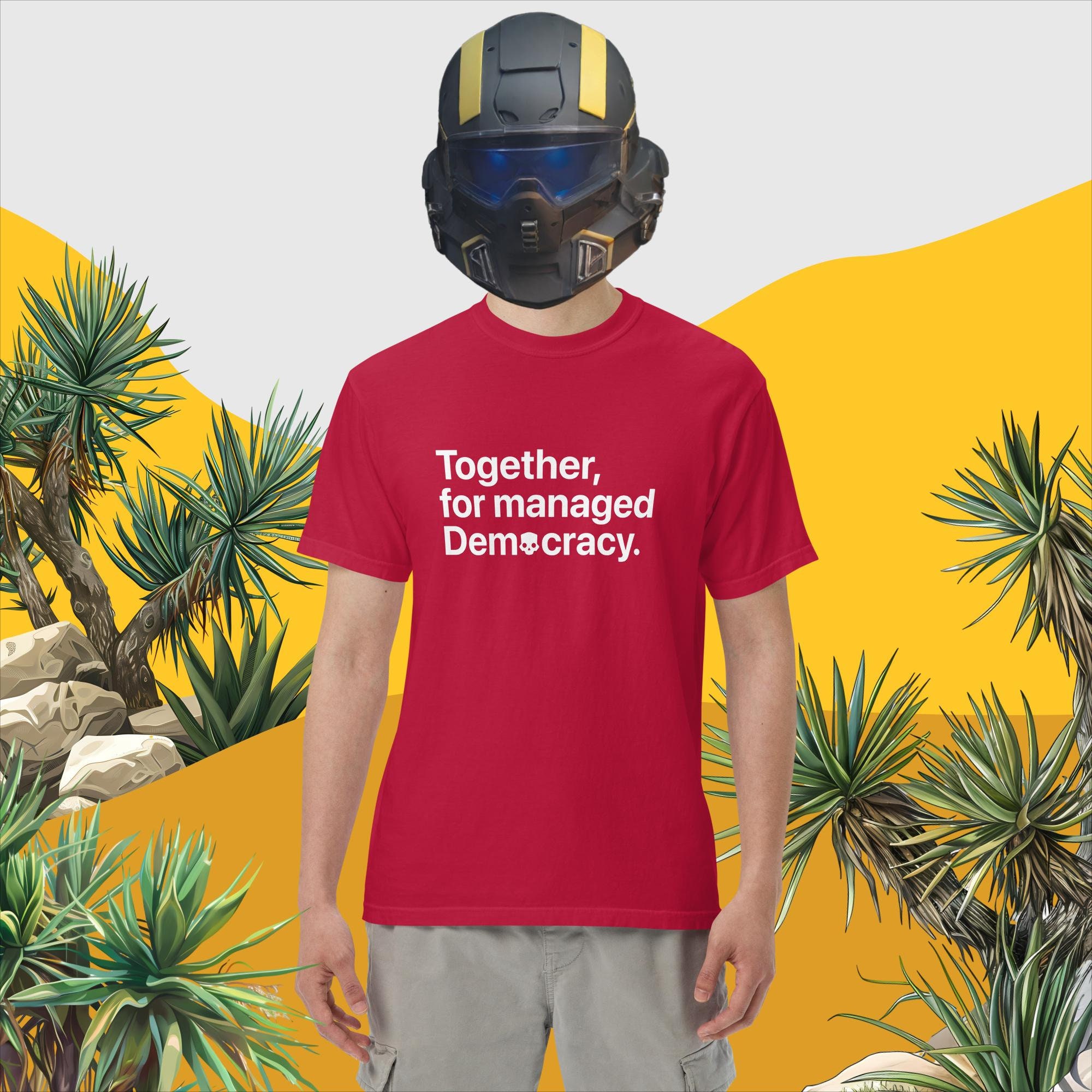 Managed Democracy Helldivers Tshirt Slogan Propaganda - Etsy