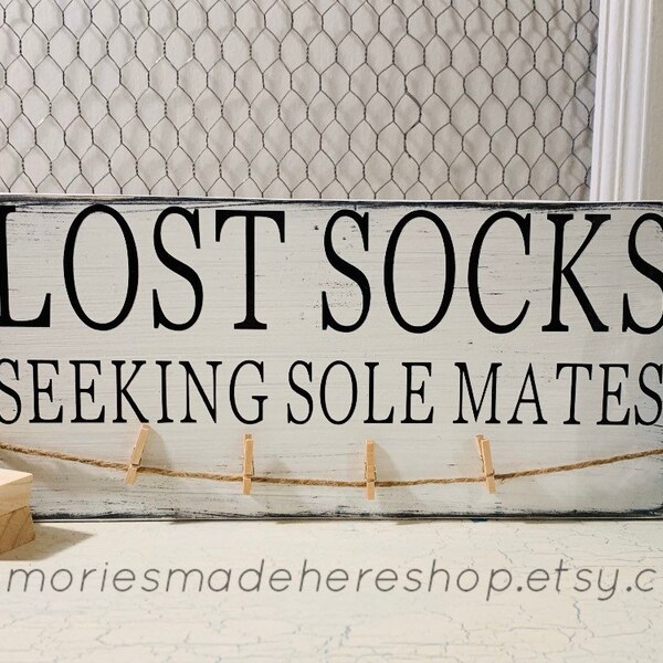 Lost Socks Sign - Etsy