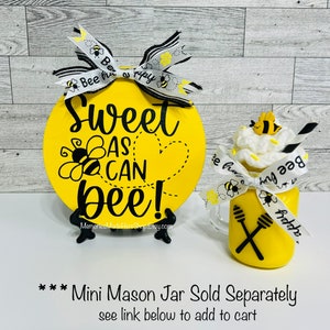 Bee Wood Sign, Tiered Tray Decor, Bee Decor, Bee Wood Round, Sweet as ...