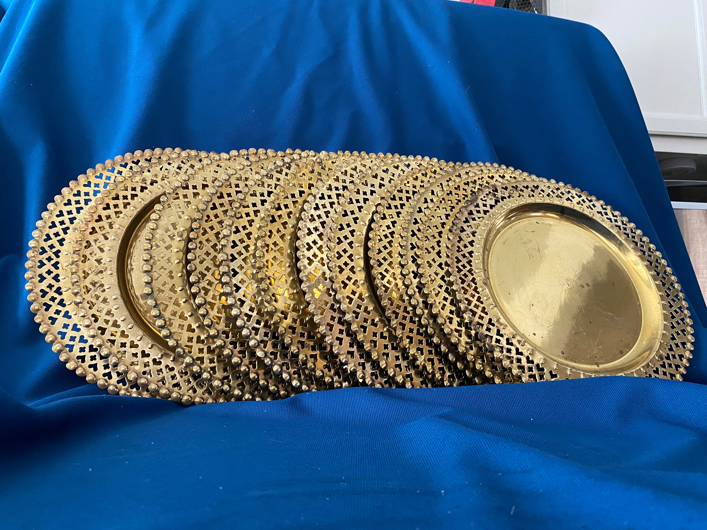 Vintage Brass Charger Plates and or Brass Charger Bowls - Etsy